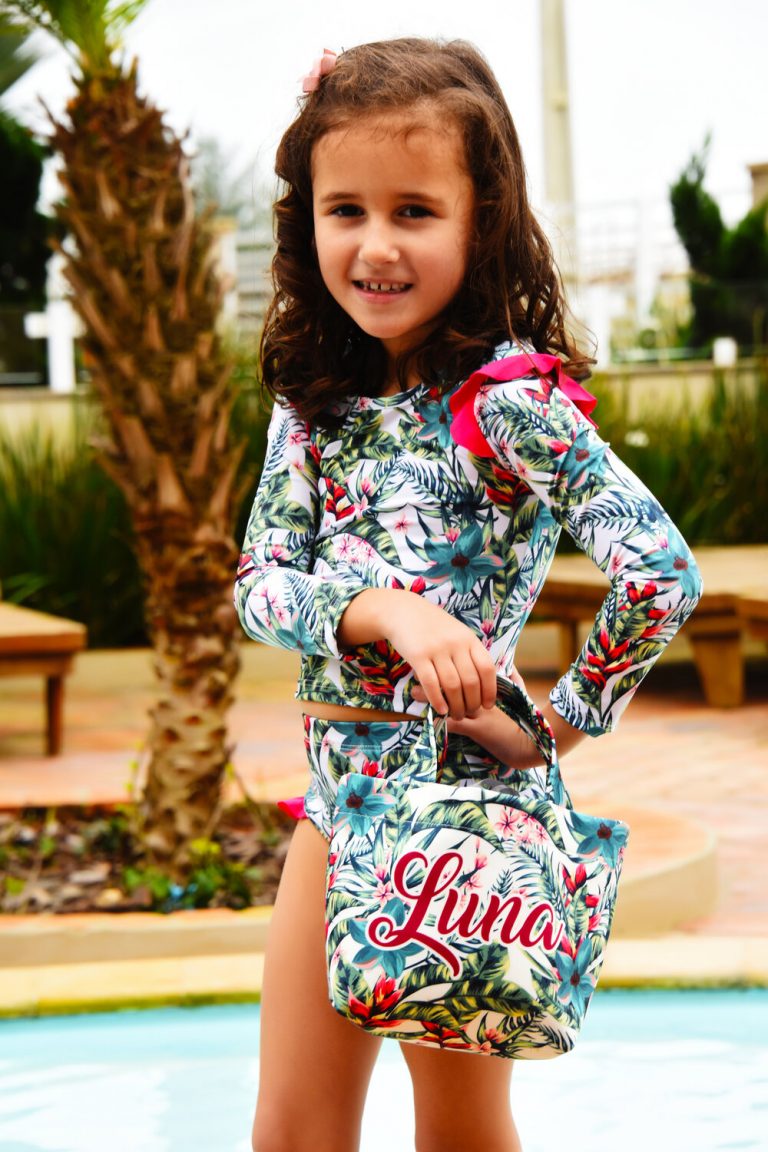 Biquíni Manga Longa Infantil Proteção Solar Uv50+ - Acácia - Lumaré ...